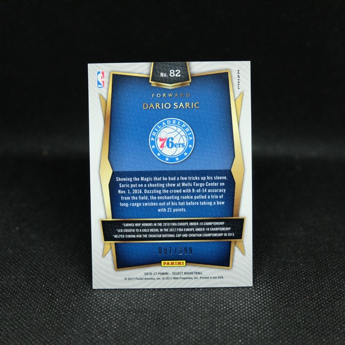 2016-17 Dario Saric Select Blue Prizm Rookie Card /299 - And 1 Collectables 2016-17 Dario Saric Select Blue Prizm Rookie Card /299 - And 1 Collectables